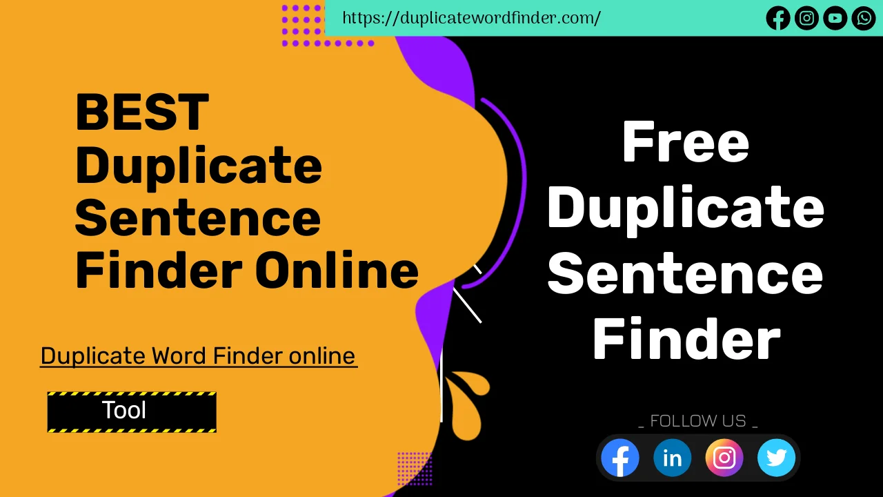 Free Duplicate Sentence Finder Online Tool 